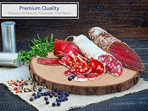 Royal Imports Round Wood Slices Discs, 9"-11" Large, Natural Unfinished Wooden Tree Bark Slabs for DIY Arts & Crafts, Rustic Table Centerpiece, Chargers, Trays, Wedding Decoration, 2 pack