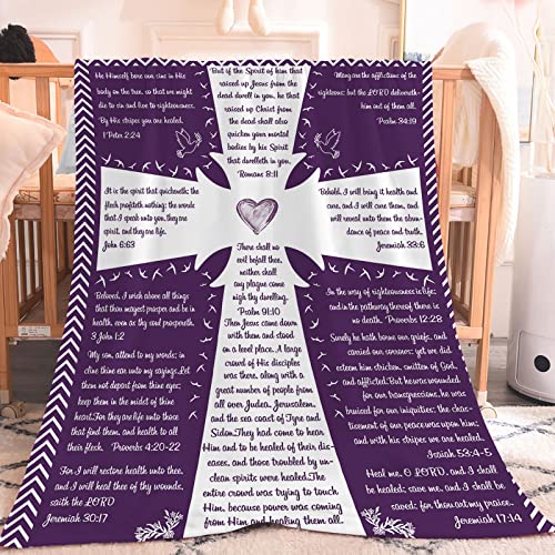 Christian Gifts for Women and Men Bible Verse Throw Blanket Super Soft Fleece Blanket Religious Gifts Inspirational and Spiritual Scriptures Blankets