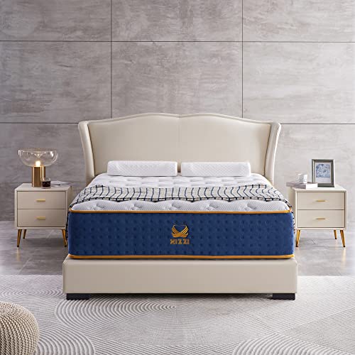 XIZZI Queen Mattress 14 Inch Hybrid Memory Foam Mattress with Pocket Spring for a Peaceful Sleep,Mattress in a Box,Queen 14 Inch Blue