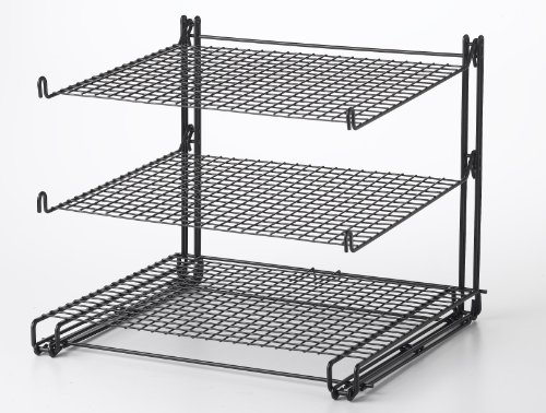 Nifty 3-Tier Cooling Rack β Non-Stick Coating, Wire Mesh Design, Dishwasher Safe, Collapsible Kitchen Countertop Organizer, Use for Baking Cookies, Cakes, Pies