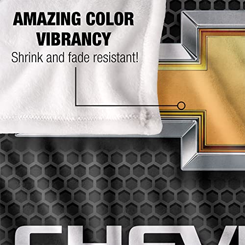 Chevy Blanket, 50"x60" Chrome Bowtie Silky Touch Super Soft Throw Blanket