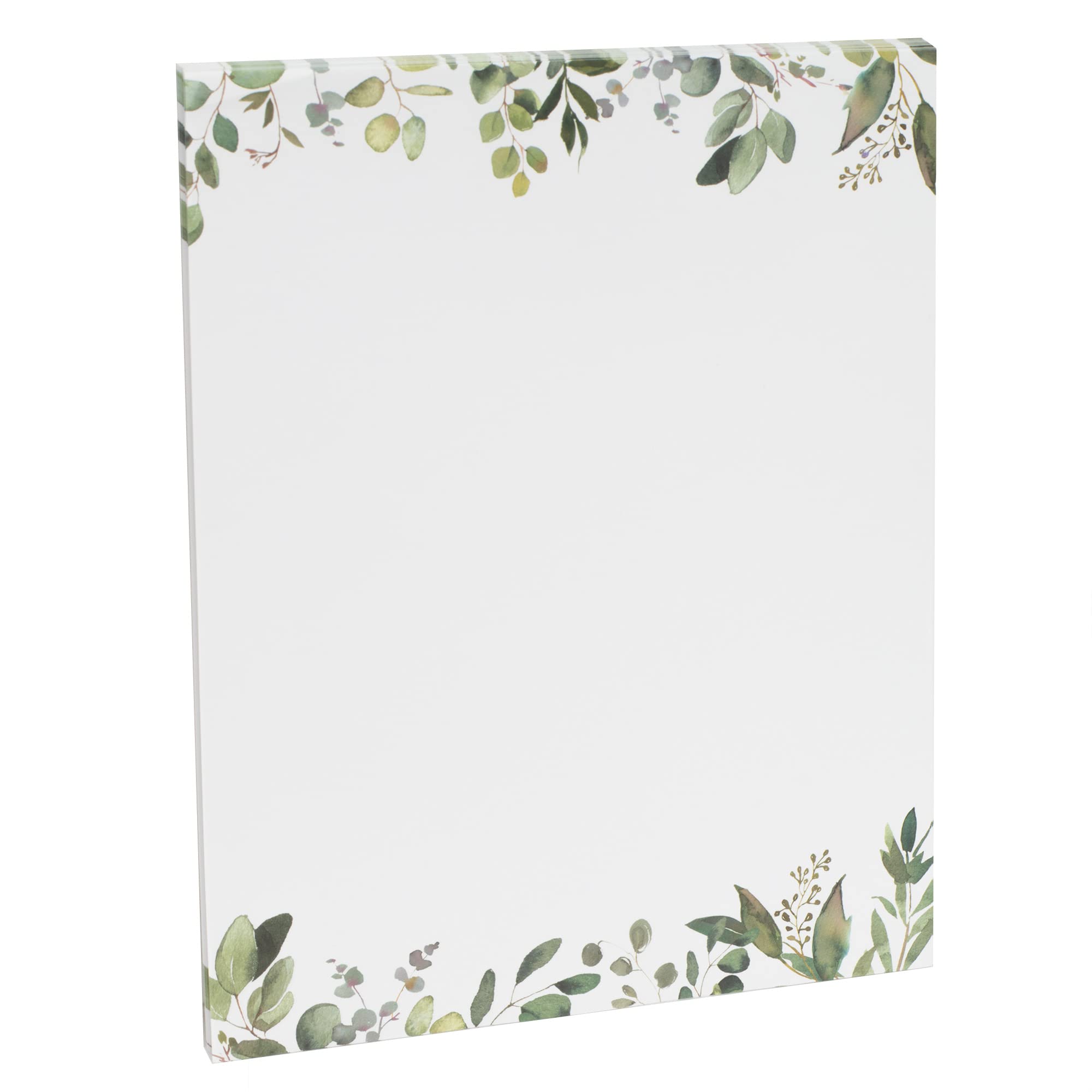 Leaf Border Stationery Writing Paper 100 Sheets, Greenery Letterhead Paper 8.5 x 11 Inches, Elegant Writing Paper, Pretty Stationary Paper, Decorative Printer Paper
