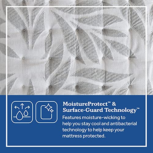Sealy Posturepedic Spring Silver Pine Faux Eurotop Firm Feel Mattress and 5-Inch Foundation, King