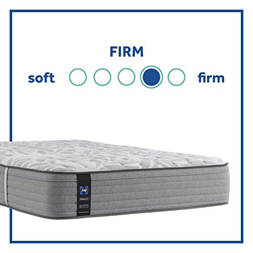 Sealy Posturepedic Spring Silver Pine Faux Eurotop Firm Feel Mattress and 5-Inch Foundation, King