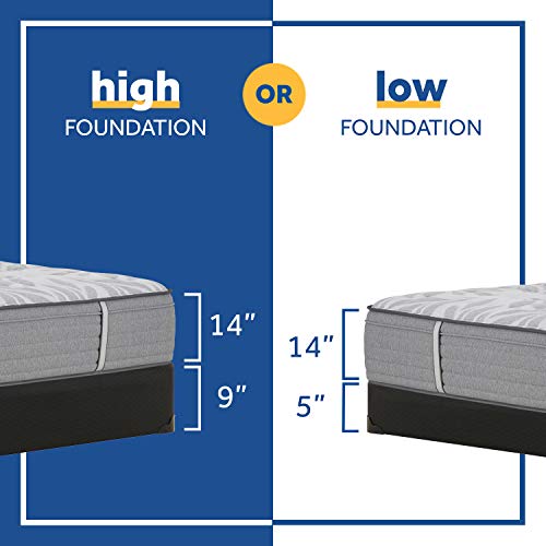 Sealy Posturepedic Spring Silver Pine Faux Eurotop Firm Feel Mattress and 5-Inch Foundation, King