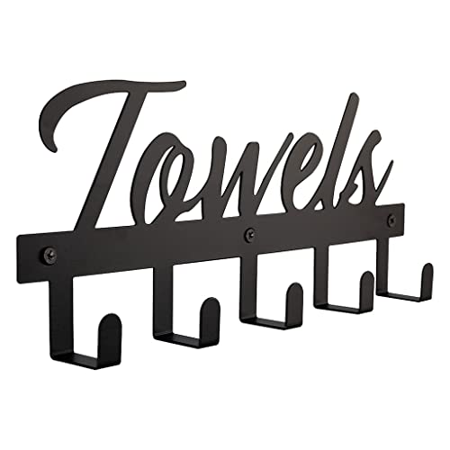 FCMLD Storage Hook Towel Holder Wall Mounted Hanger Metal Waterproof Organizer Hanger Rack Shelf for Bathroom Kitchen Bar Accessories