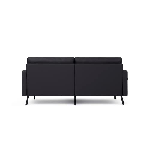 Z-hom 70" Top-Grain Leather Sofa, 2-Seat Upholstered Loveseat Sofa Modern Couch, Luxury Classic for Living Room Bedroom Apartment Office