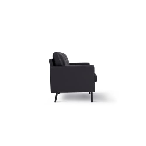 Z-hom 70" Top-Grain Leather Sofa, 2-Seat Upholstered Loveseat Sofa Modern Couch, Luxury Classic for Living Room Bedroom Apartment Office