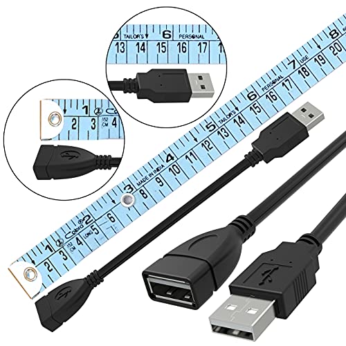 4 Pack (15cm - 6inch) Adjustable Flexible USB 2.0 Male to Female Extension Plug bundle with Nylon Big Underbed Storage Bag Moisture Proof Cloth Organiser with Zippered Closure and Handle BlackRed