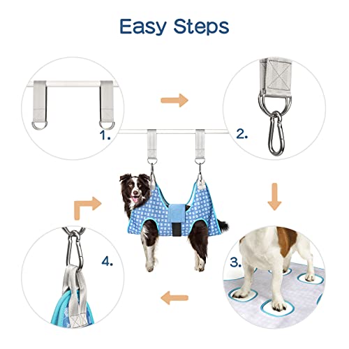DoggyDobby Dog Grooming Hammock Harness, Pet Grooming Hammock for Cats & Dogs, Dog Sling for Nail Clipping/Trimming(Medium)