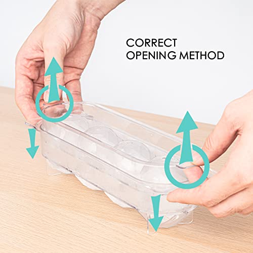 Combler Ice Molds, Ice Cube Tray for Freezer, 2 Inch Large Ice Cube Molds for Cocktails Whiskey Bourbon, Diamond Ice Ball Maker Mold, Round Ice Cube Mold Set of 2, With Tong & Storage Bag Gifts