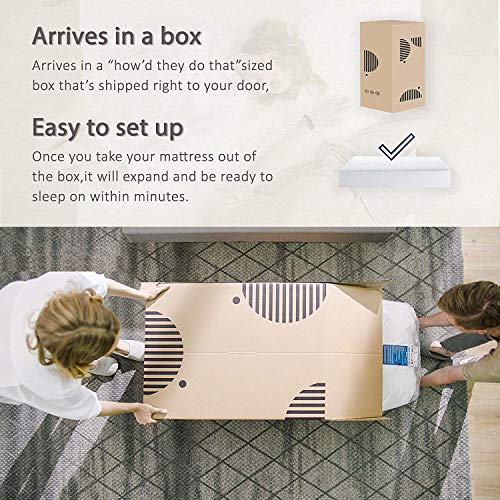 Queen Size Memory Foam Mattress, SOFTSEA 12 Inch Gel Infused Mattress Bed in a Box, Breathable Cooling-Gel Mattress