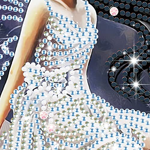MVVMTOP 4 Pack Special Shaped Diamond Painting Kits for Adults, Diamond Art Kits for Kids Angel Wings Girl Partial Drill Rhinestone Crystal Diamond Dots for DIY Home Wall Decor