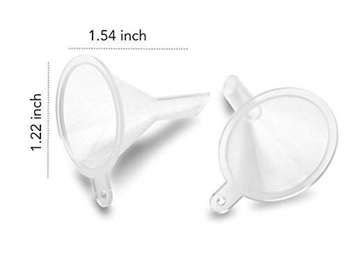 Mini Funnel 5-Pack for Lab Bottles, Sand Art, Perfume, Spice, Powder, Essential Oil, Recreational, Kitchen Food Grade Small Plastic