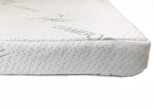 OrganicTextiles 2” Inch Organic Latex Mattress Topper Pad [GOLS Certified] with Natural Bamboo Cover Protector (Twin Size, Medium), Superior Pressure Relief, Breathable and Cooling, Made in USA
