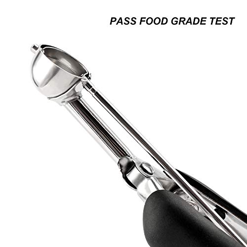 Extra Small Cookie Scoop 1 tsp, Professional Stainless Steel Mini Ice Cream Scoop 25 mm, Melon Baller Scoop Good Soft Grips, Quick Trigger Release