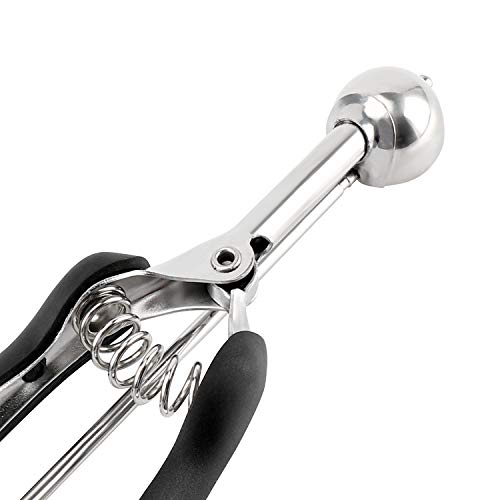 Extra Small Cookie Scoop 1 tsp, Professional Stainless Steel Mini Ice Cream Scoop 25 mm, Melon Baller Scoop Good Soft Grips, Quick Trigger Release