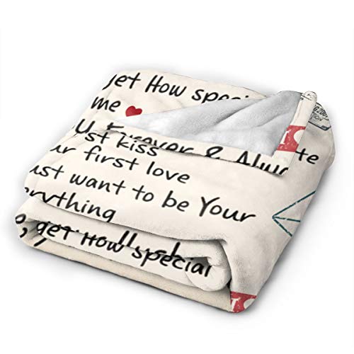 Fleece Blanket Love Letter to My Wife from Husband Ultra-Soft Micro Light Weight Warm Bed Throw Blanket (to My Wife, 60"x50")
