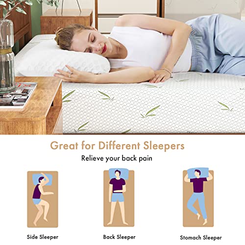 wOod-it Queen Mattresses, 6 inch Mattress Queen Size Memory Foam Bed in A Box Cooling Gel Medium Firm