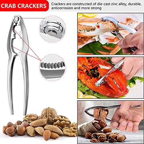 Seafood Tools Set includes 4 Crab Crackers 4 Seafood Fork 4 Lobster Crackers 4 Seafood Scissors -Nut Cracker and Storage Bag(17 Piece )