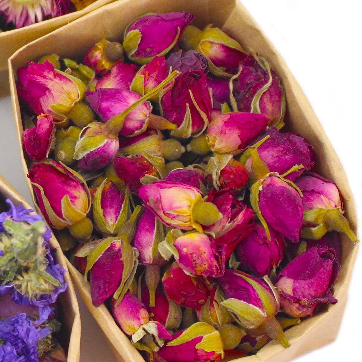 9 Bags Set Dried Flowers - Candle Making Soap Making DIY Candel Natural Flowers-Lemon,Lily,Don't Forget Me,Lavender,Mint Leaf,Rose Petal, Red Rose,Globe Amaranth,Chrysanthemum.