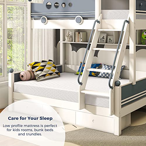IULULU Twin XL Mattress, 6 inch Memory Foam Mattress in a Box Twin XL Size for Bunk Bed, Medium Firm, CertiPUR-US Certified, Made in USA