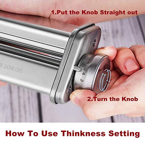 Pasta Roller Attachment for KitchenAid Stand Mixer, Stainless Steel Pasta Attachment for KitchenAid Stand Mixer, for Kitchen aid Mixer Accessories by Gvode