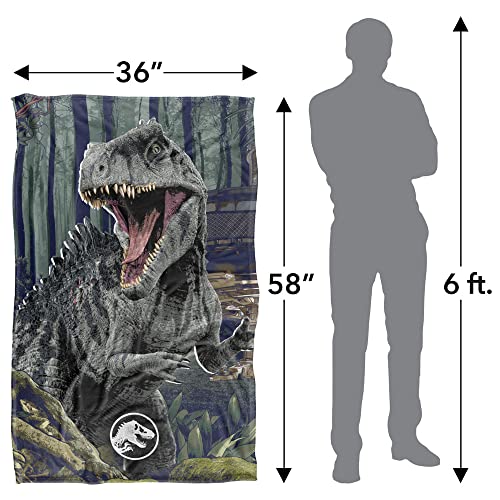 Jurassic World: Dominion Blanket, 36"x58" Giganotosaurus Silky Touch Super Soft Throw Blanket