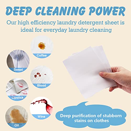 YEALIR Laundry Detergent Sheets Up to 120 Loads, Fresh Linen - Eco-Friendly Laundry Detergent, Zero Waste Laundry Strips - Liquidless Laundry Sheets for Home Dorm Travel Camping…