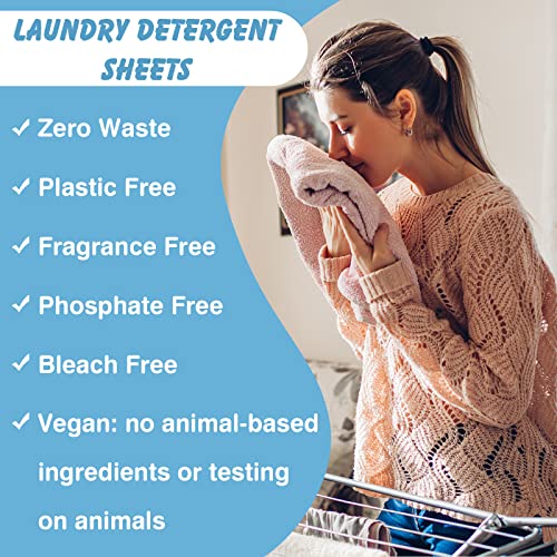 YEALIR Laundry Detergent Sheets Up to 120 Loads, Fresh Linen - Eco-Friendly Laundry Detergent, Zero Waste Laundry Strips - Liquidless Laundry Sheets for Home Dorm Travel Camping…