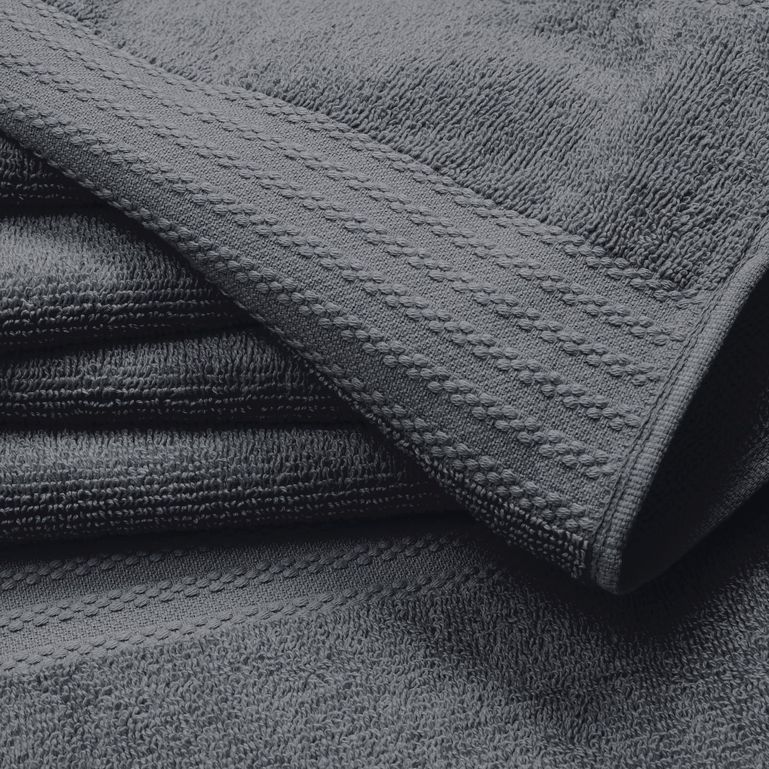 GLAMBURG Ultra Soft 6-Piece Hand Towel Set 16x28-100% Ringspun Cotton - Durable & Highly Absorbent Hand Towels - Ideal for use in Bathroom, Kitchen, Gym, Spa & General Cleaning - Charcoal Grey