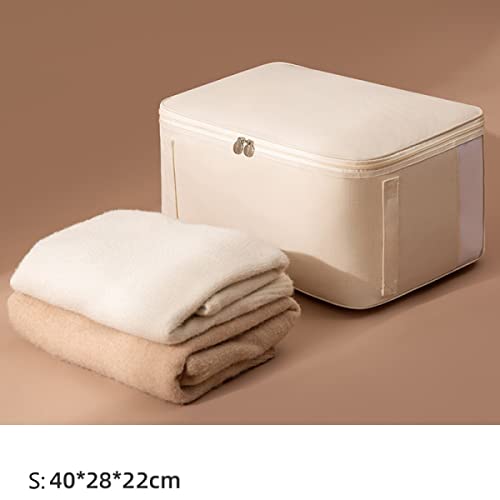 CRSUSUKJ Storage Bags,3 Pack Clothes Storage,Foldable Blanket Storage Bags with Reinforced Handle Thick Fabric for Organizing Bedroom,Clothing, Closet, Blankets, Bedding