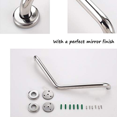 CRODY Bath Wall Attachment Handrails,Grab Bar Rails Bathroom Grab Bar, Wall-Mounted Straight Hair Towel Rack, Sturdy Stainless Steel Shower Safety Handle for Bathtub, Toilet, Bathroom, Kitchen