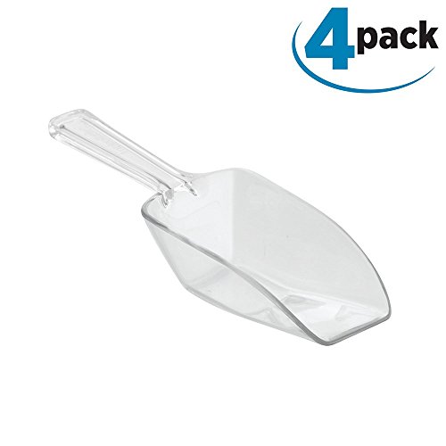 iDesign Large Plastic Scoop Measuring Cups – Set of 4, Pet Food, Coffee Grounds, Versatile Scoop, 2.25" x 1.25" x 6.5", 1/3 Cup, Clear