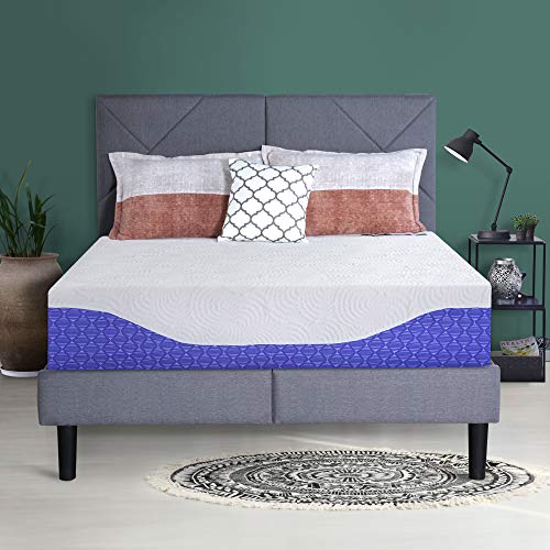 SLEEPLACE 12 Inch METIS Multi Layer Memory Foam Mattress Cobalt Blue (KING)