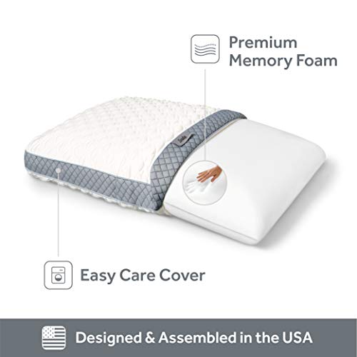 Sealy 3-Inch SealyChill Gel Memory Foam Full Mattress Topper + Molded Memory Foam Pillow Set