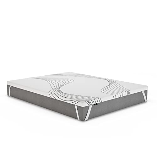 FLEXPEDIC Flippable 3 Inch Queen Size Mattress Topper, Coconut Shell Carbon Memory Foam and Bamboo Charcoal High Density Firm Foam with Removable Soft Fabric Cover, CertiPUR-US Certified