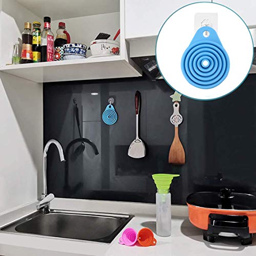 Kitchen Funnel Set of 4, 2 Small and 2 Large Funnels for Kitchen use, Silicone Collapsible Funnels for Filling Bottles/Liquid/Powder Transfer, Food Grade BPA Free