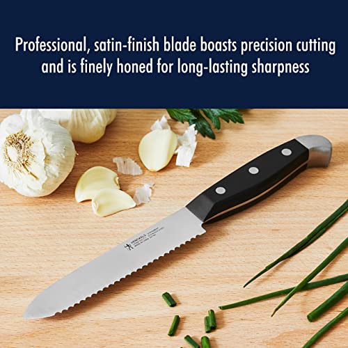 HENCKELS Statement Razor-Sharp 5-inch Serrated Tomato Knife, German Engineered Informed by 100+ Years of Mastery