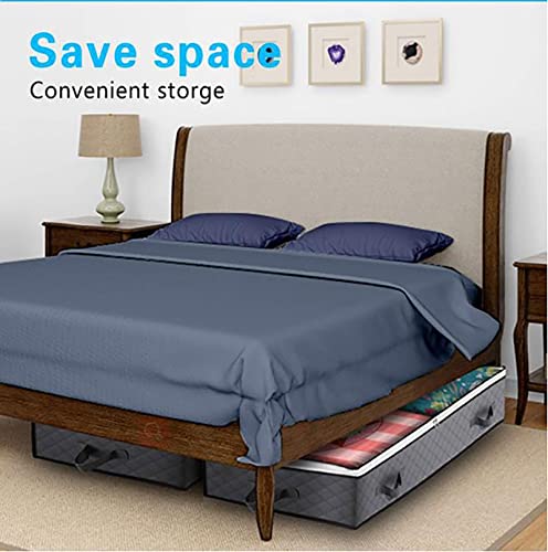 DRAMLOR Under Bed Storage Bags, 4 Pack Large Capacity Underbed Storage Containers with Reinforced Handles, Clothes Storage Bins Foldable Closet Organizers for Blanket, Pillows, Comforters and Quilts