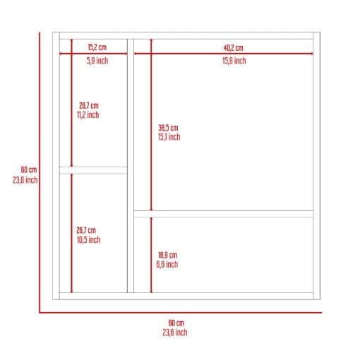 Depot E-Shop Harbor Medicine Cabinet, Mirror Four Internal Shelves, One-Door Cabinet-White, for Bathroom