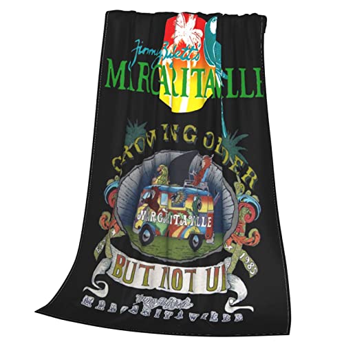 Jimmy Singer Buffett Blanket Warm Cozy Soft Flannel Throw Blanket Lightweight Fleece Bed Blanket Couch Living Room All Seasons 80"X60"