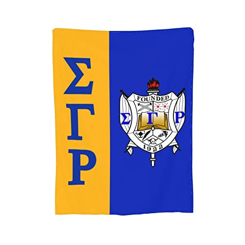 Sigma Gamma Rho Blanket Flannel Throw Ultra Soft Micro Blanket 60inchx50inch, Black
