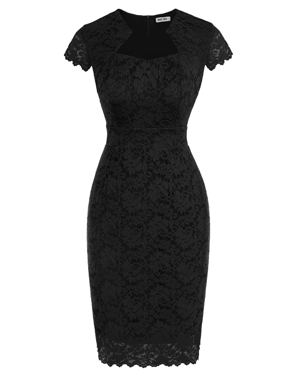 GRACE KARIN Black Dresses for Women Elegant Lace Dresses for Wedding Guest L