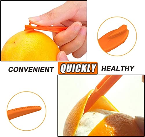 Orange Citrus Peelers Citrus Lemon Citrus Peel Cutter Plastic Easy Slicer Cutter Peeler Remover Opener Kitchen Accessories Knife Cooking Tool Kitchen Gadgets (Set A)