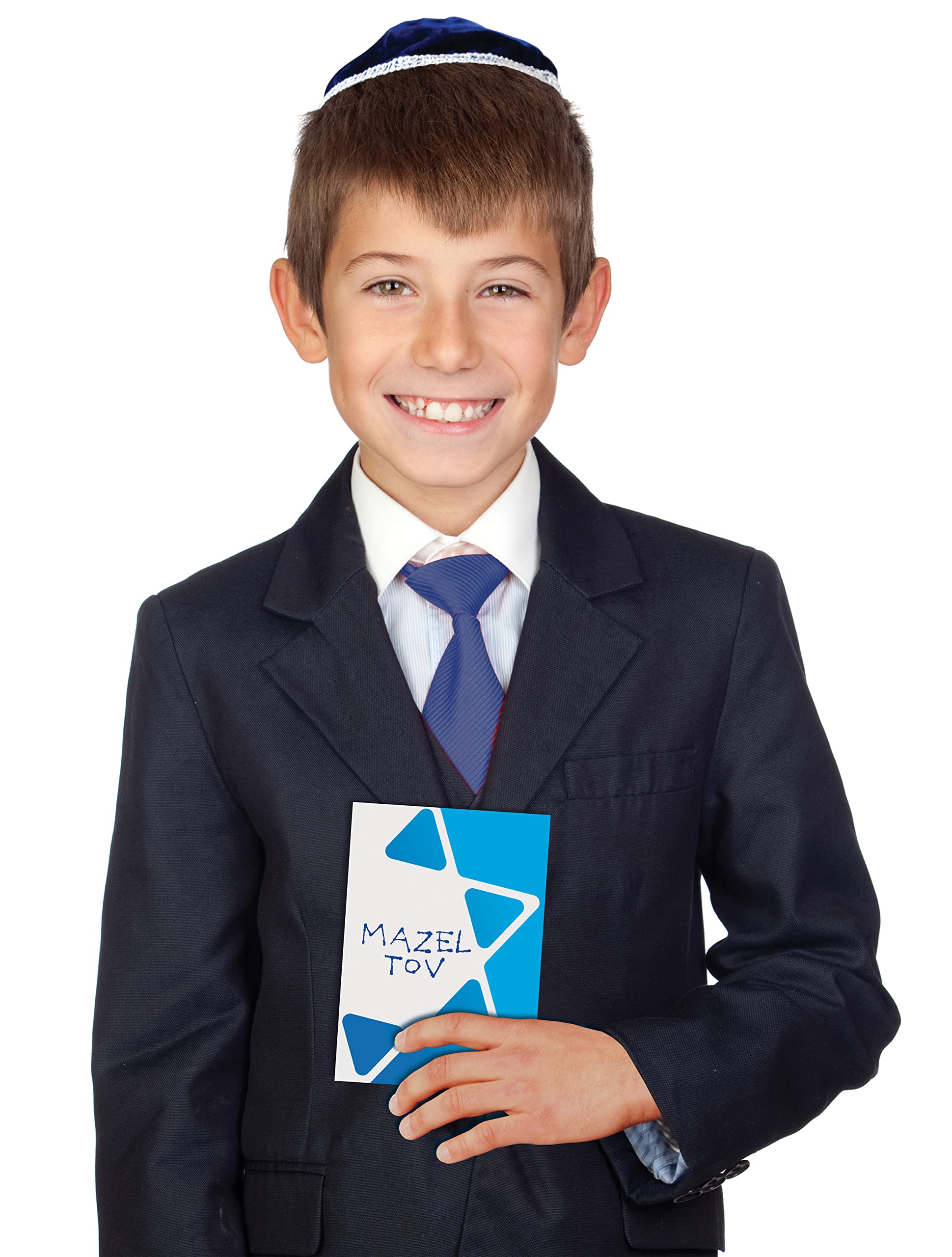 Better Office Products 36 Pack Bar Mitzvah & Bat Mitzvah Cards, Mazel Tov Jewish Celebration Cards with Envelopes, Bulk Set, Classic 5 x 7 Inch Size, 8 Unique Cover Designs with Heartfelt Sentiments