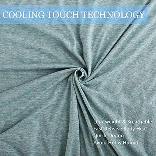 CHOSHOME Cooling Blanket for Hot Sleepers Lightweight Summer Cold Thin Blankets for Sleeping, Hot Flashes Night Sweats, Soft Blanket for Bed, Twin Size, Green