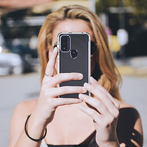PUJUE for Motorola Moto-G Pure Phone Case: Silicone Matte Case 360 Full Protection - Rugged Bumper Sturdy Shockproof Drop Protective TPU Cell Phone Cover Woman Men (Crystal Clear)