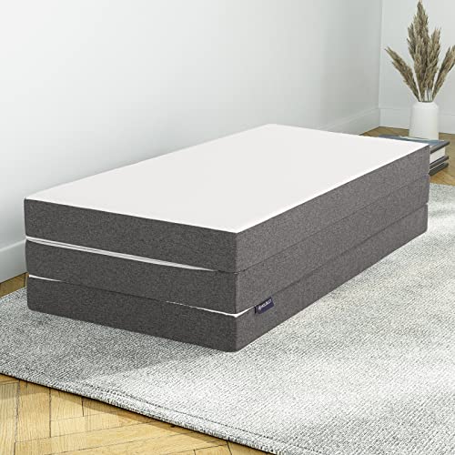 Molblly Folding Mattress, 6 inch Tri-Folding Memory Form Mattress, Portable Trifold Mattress with Washable Cover, Non-Slip Bottom Camping Mattress, Twin XL Size - 78"x38"x6"