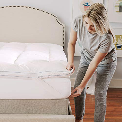 BioPEDIC Memory Plus Deluxe Mattress Topper, Queen, White